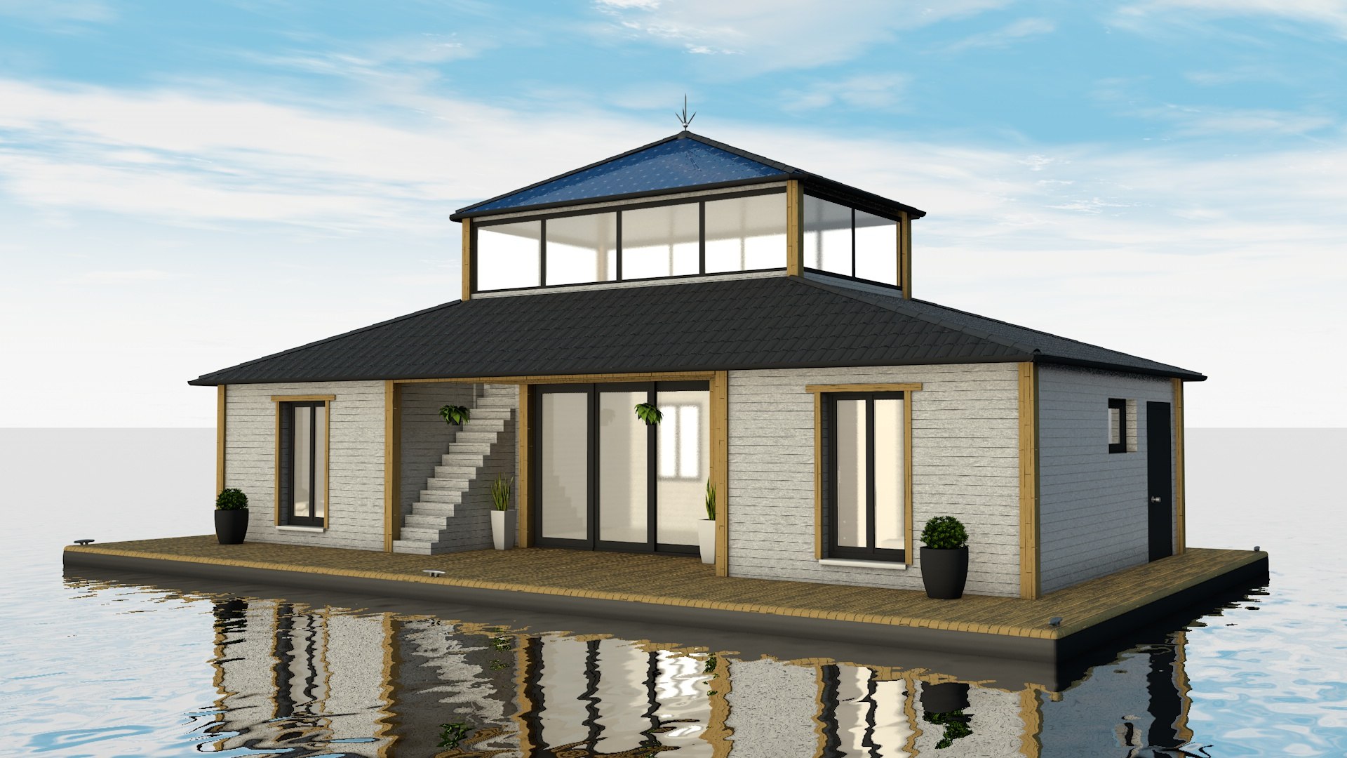 3D Floating House - TurboSquid 1853236
