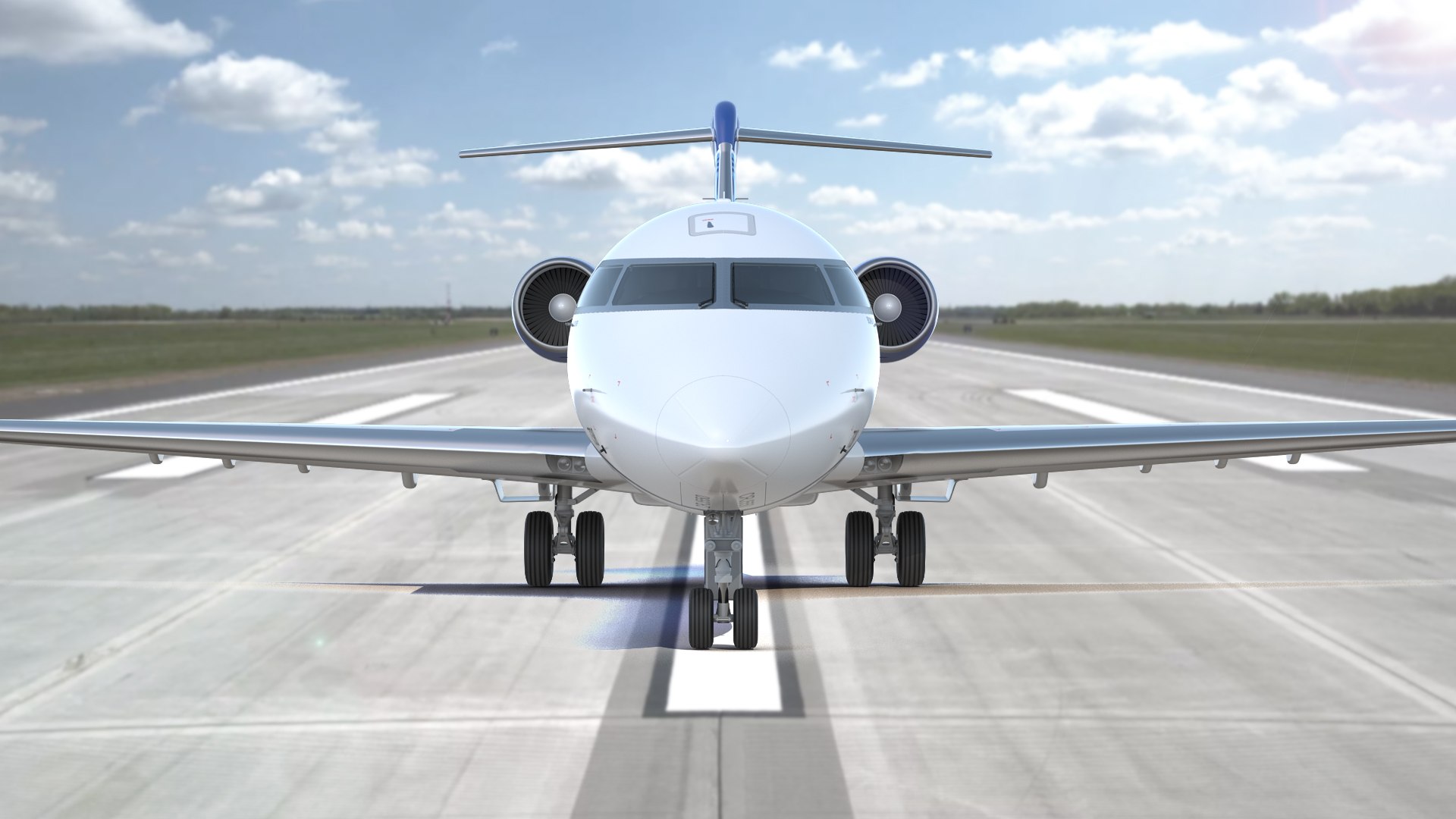 3D Bombardier CRJ550 Regional Jet United Express Rigged model ...