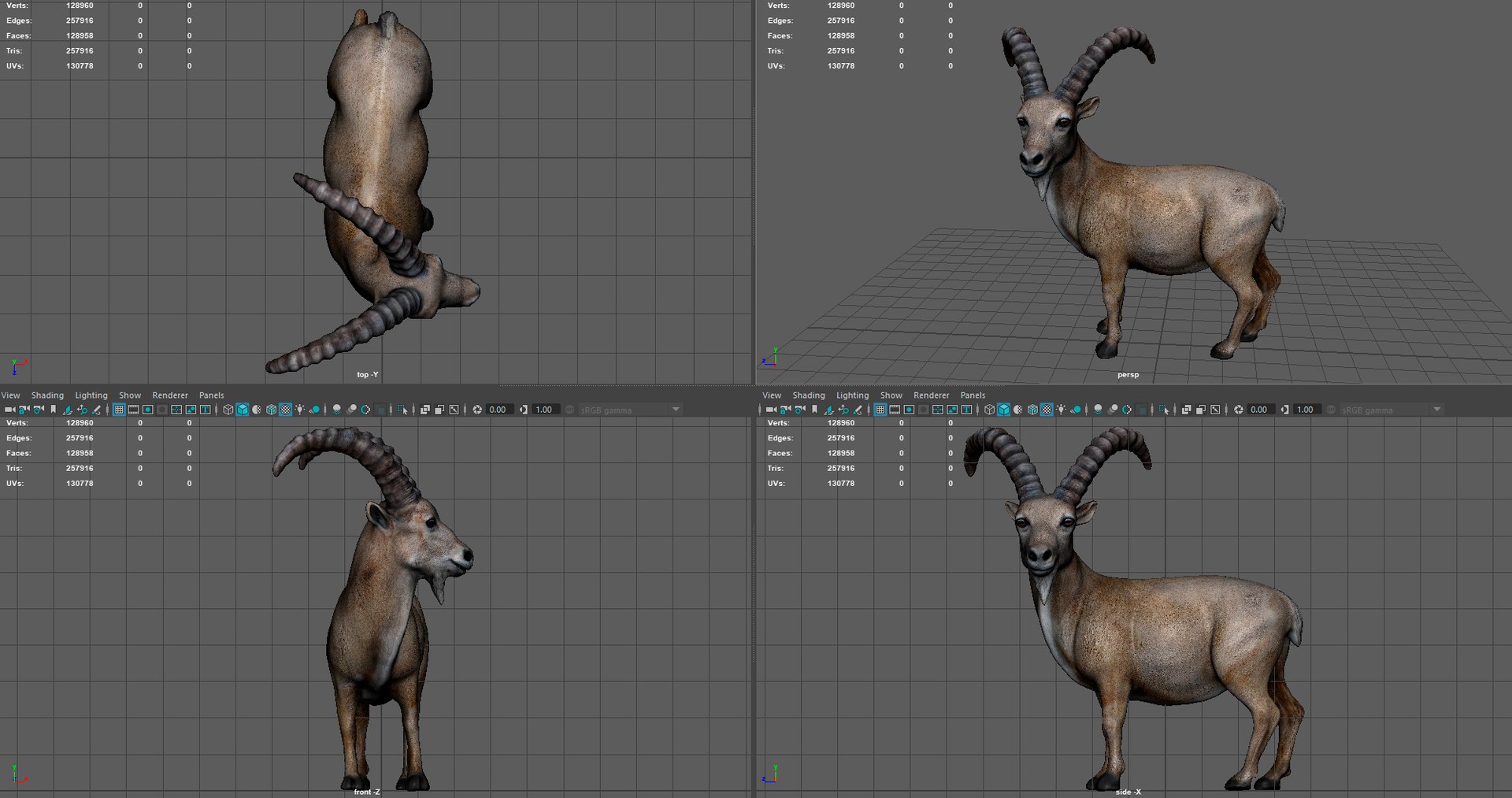 Wild Goat Model - TurboSquid 1408141