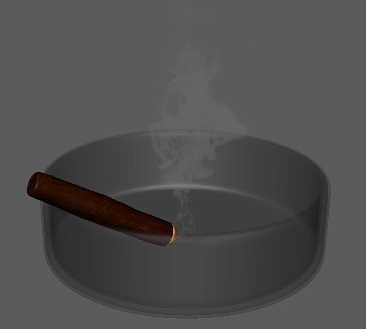 Free Ashtray Smoke 3d Model