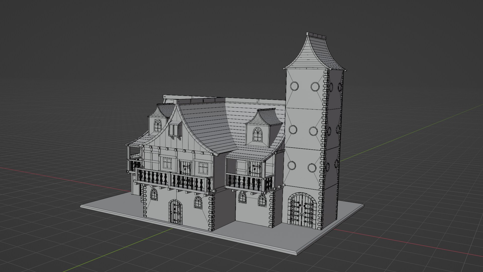 3D Medieval House Model 2 - TurboSquid 2175303