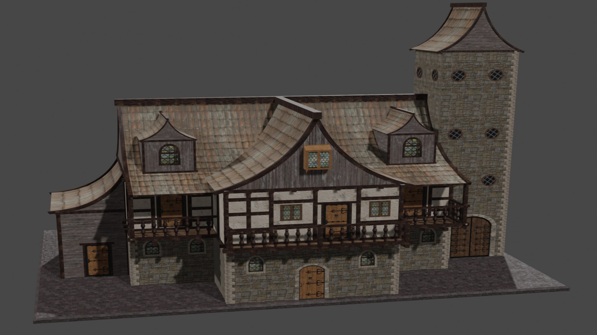 3D Medieval House Model 2 - TurboSquid 2175303