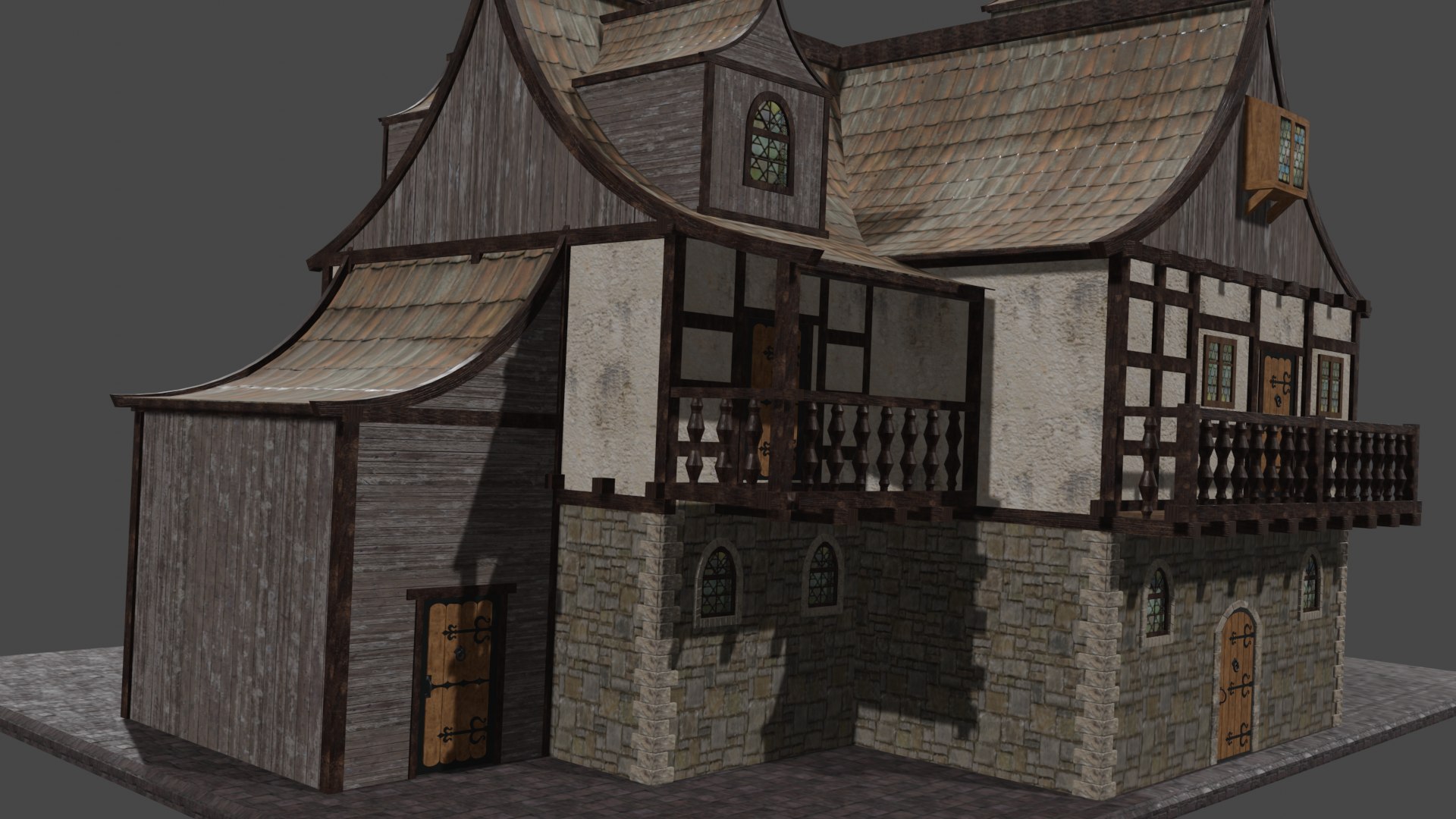3D Medieval House Model 2 - TurboSquid 2175303