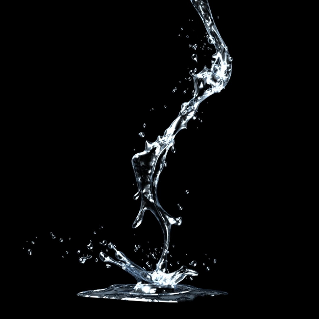 3d Water Spill Splash Model