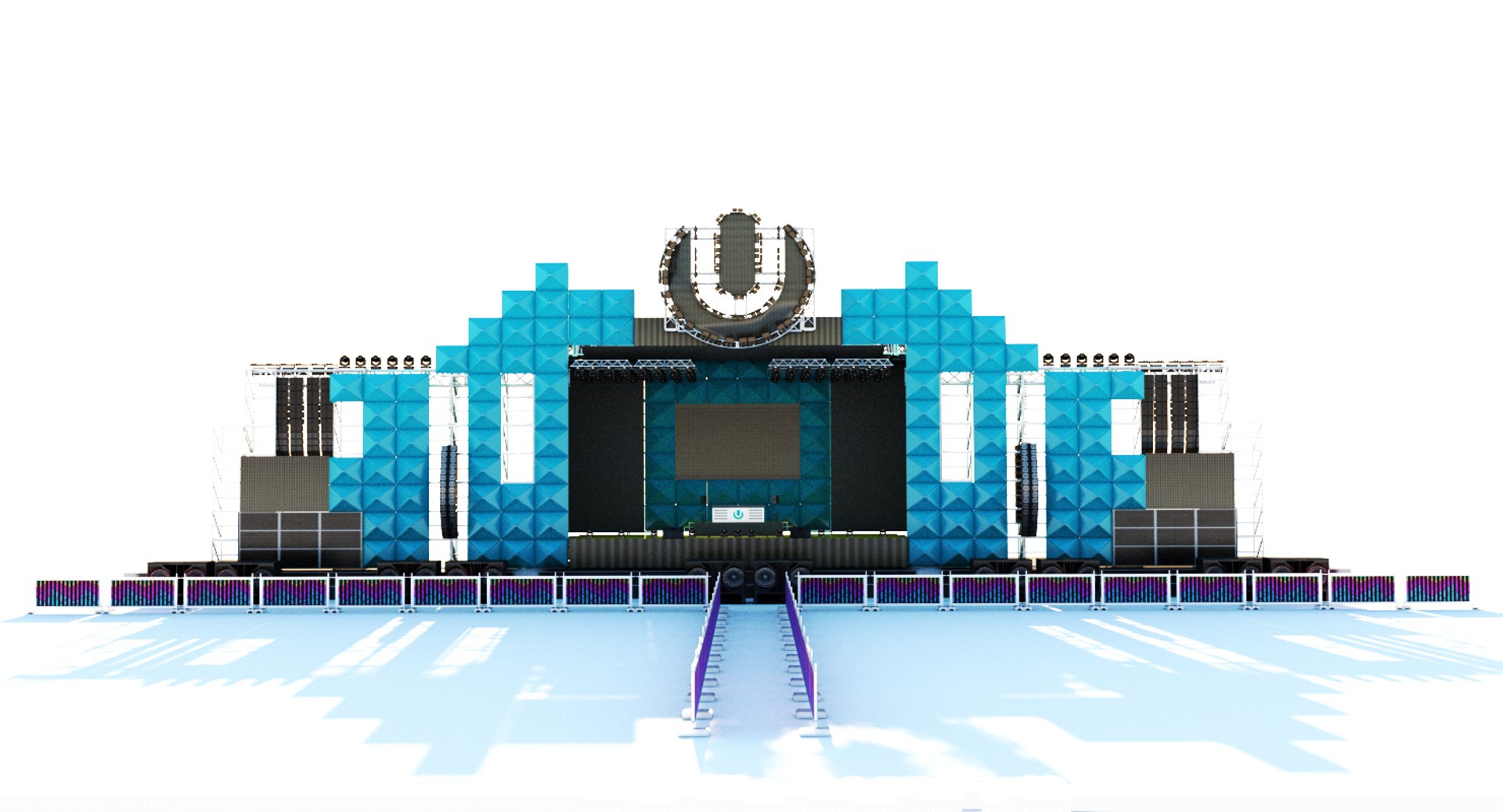 3d umf-ultra music festival main model