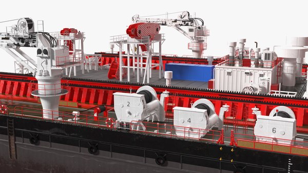 modelo 3d Floating Vessel Crane Working Position - TurboSquid 2111842