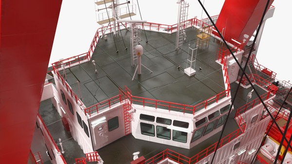 modelo 3d Floating Vessel Crane Working Position - TurboSquid 2111842