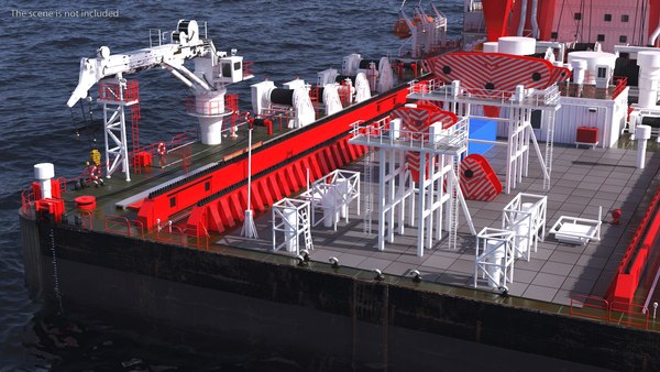 modelo 3d Floating Vessel Crane Working Position - TurboSquid 2111842