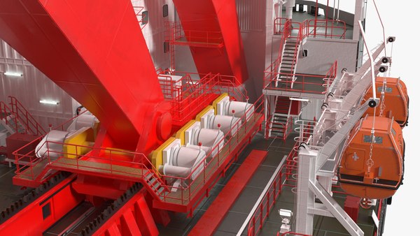 modelo 3d Floating Vessel Crane Working Position - TurboSquid 2111842