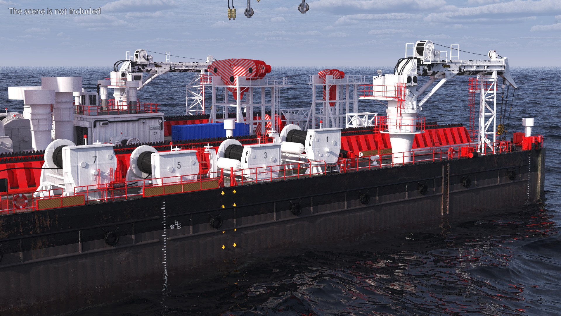 3D Floating Vessel Crane Working Position - TurboSquid 2111842