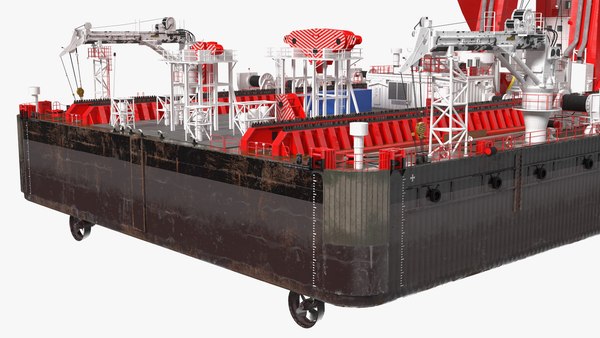 modelo 3d Floating Vessel Crane Working Position - TurboSquid 2111842