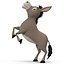 3d max cartoon donkey rigged