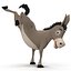 3d max cartoon donkey rigged