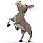 3d max cartoon donkey rigged