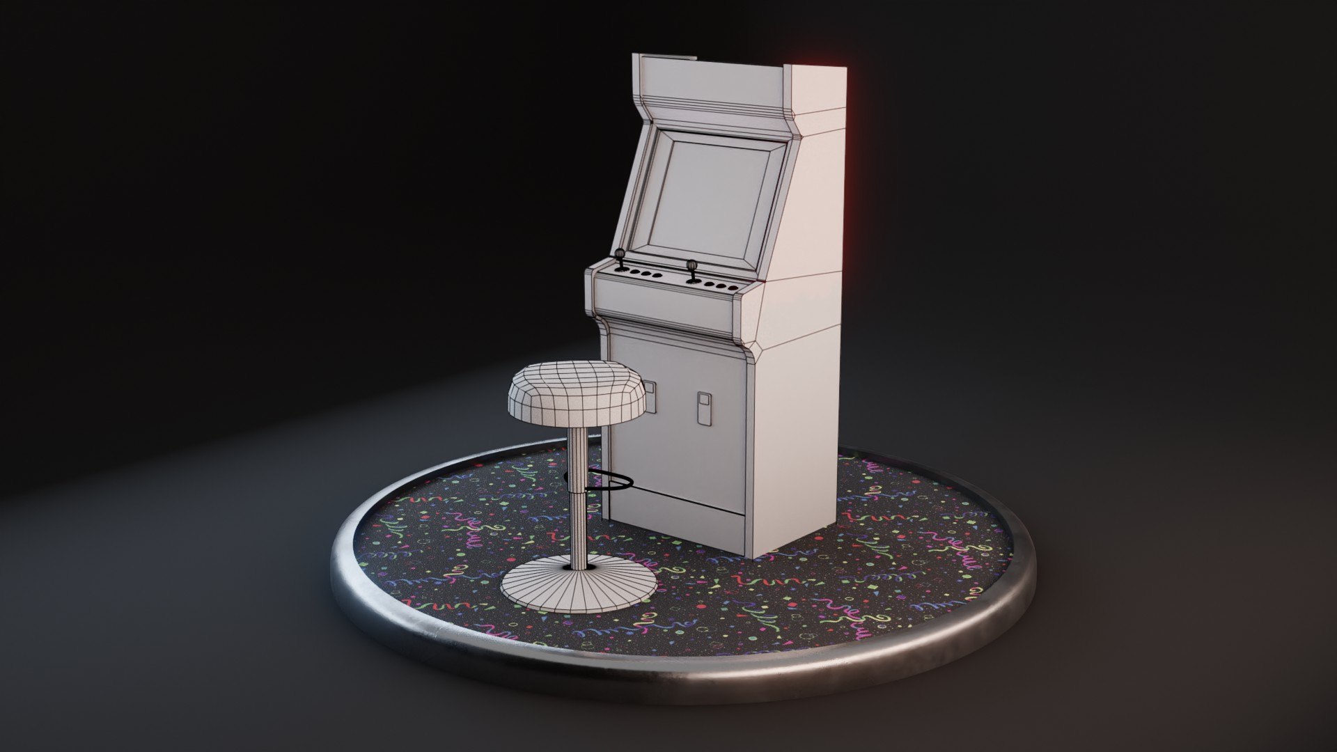 4 Arcade Machines Chair 3D - TurboSquid 1630300
