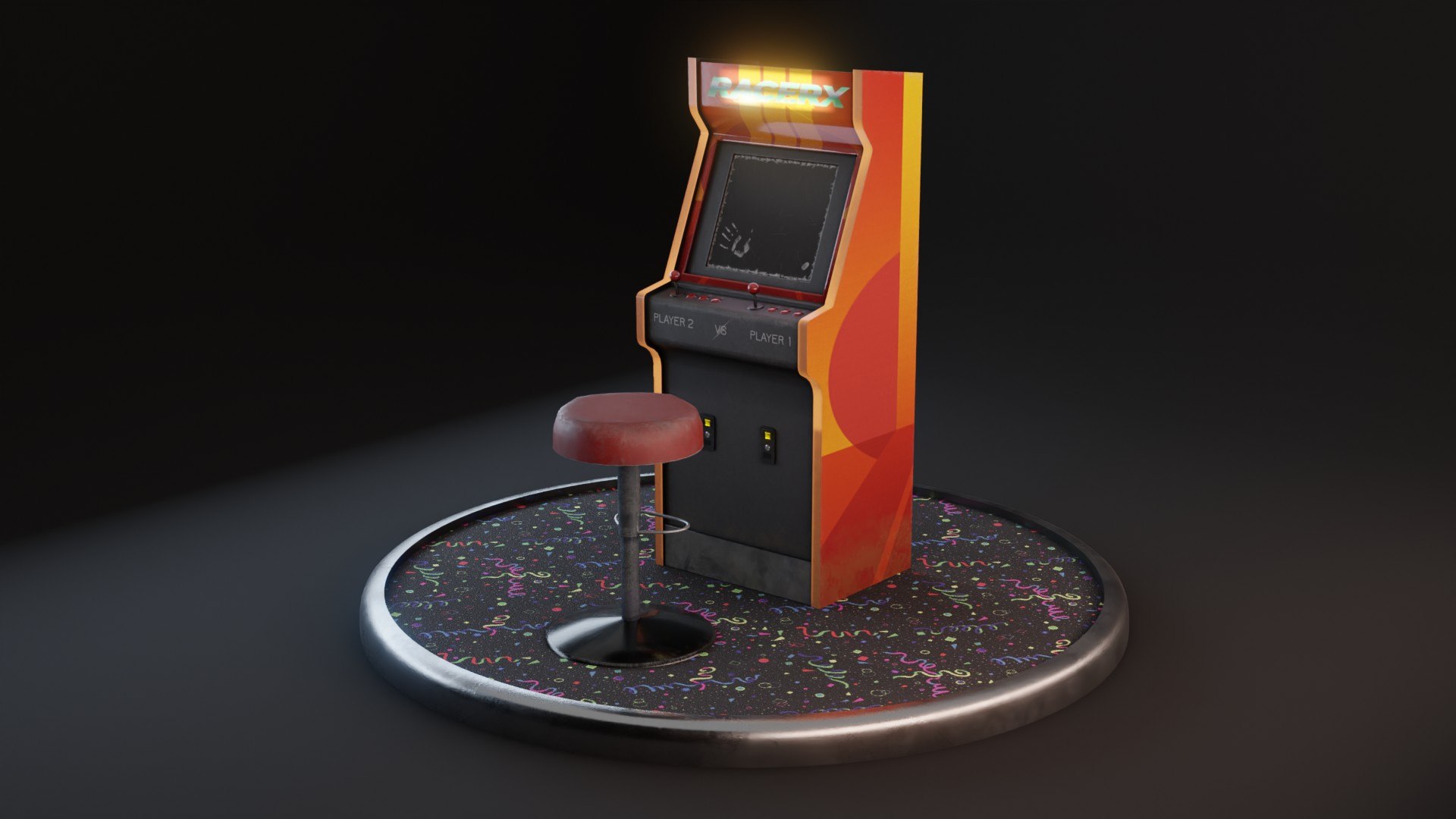 4 Arcade Machines Chair 3D - TurboSquid 1630300