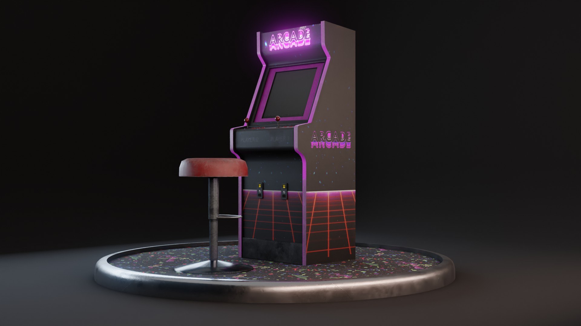 4 Arcade Machines Chair 3D - TurboSquid 1630300