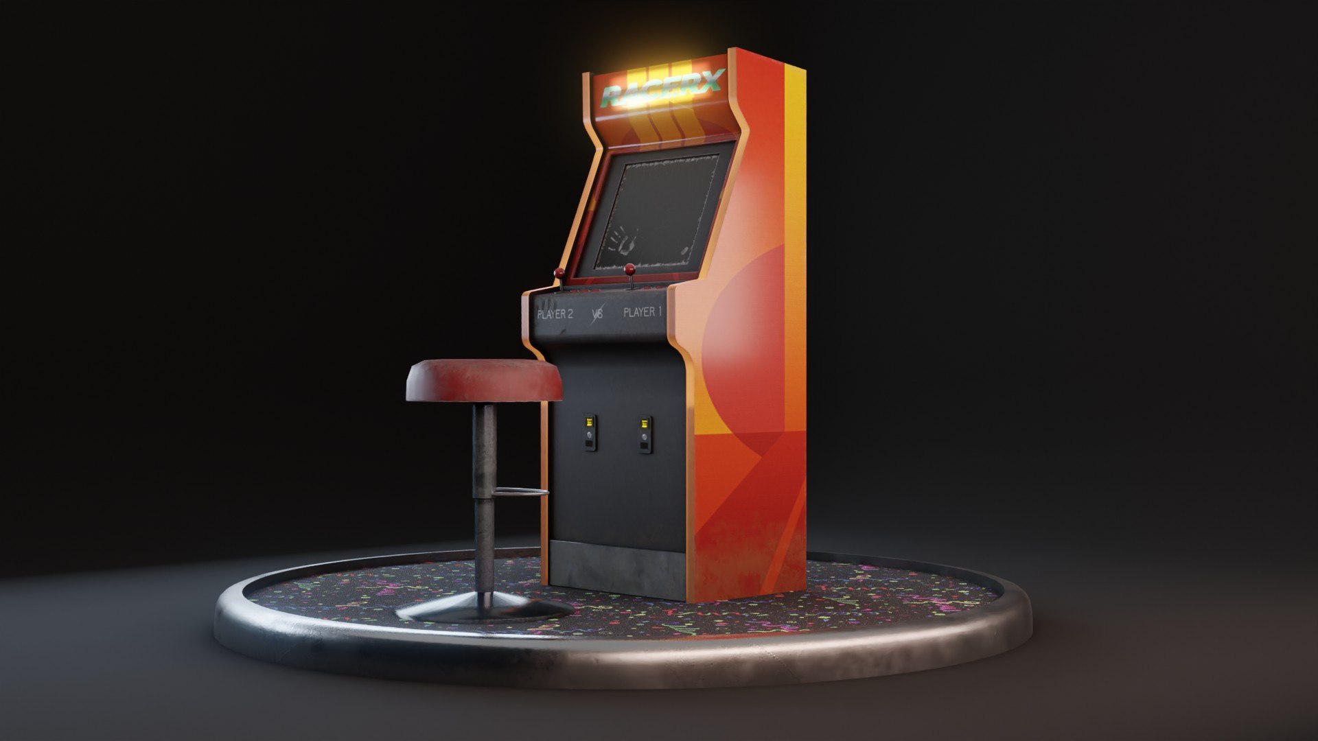 4 Arcade Machines Chair 3D - TurboSquid 1630300