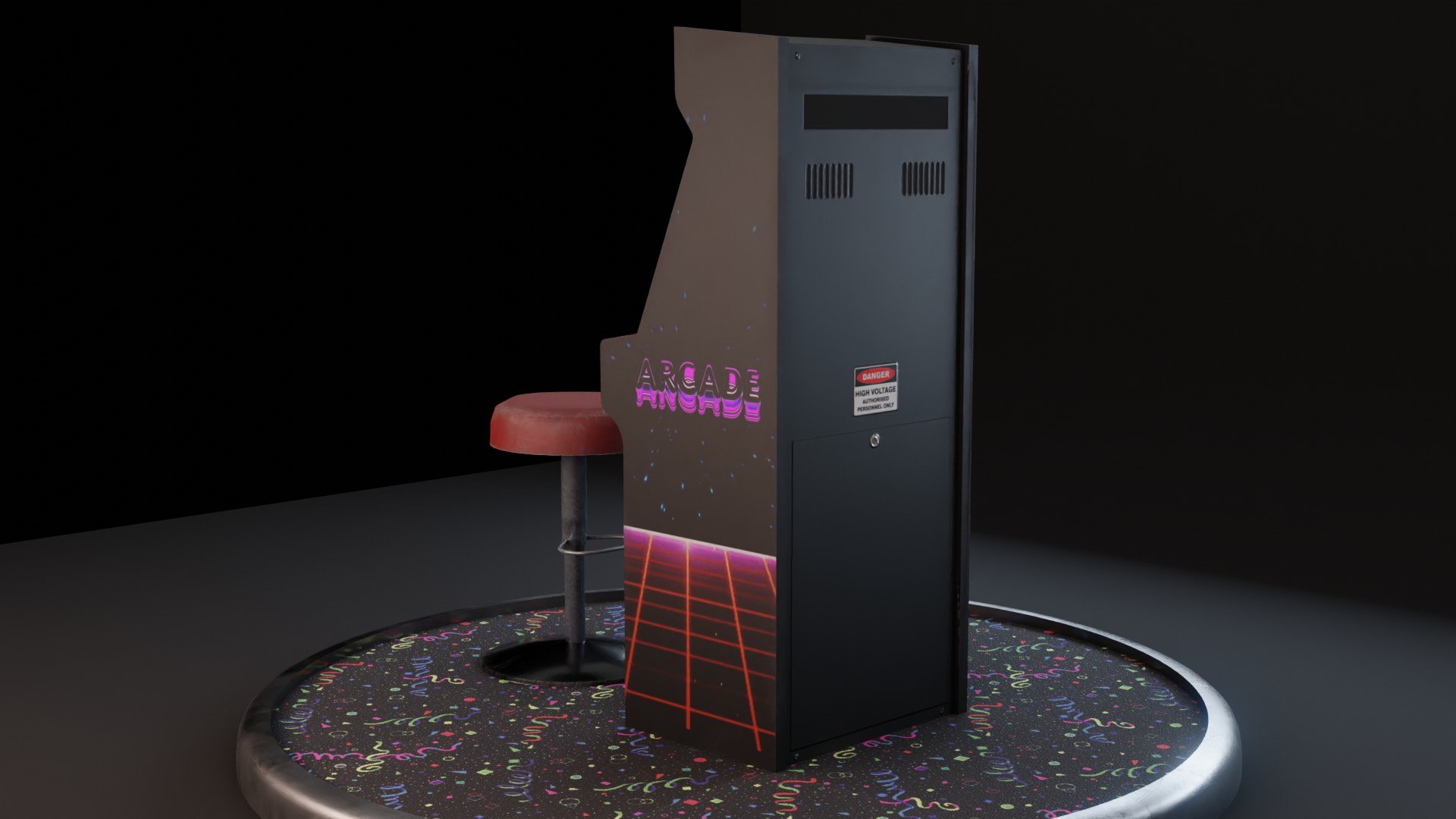 4 arcade machines chair 3D - TurboSquid 1630300