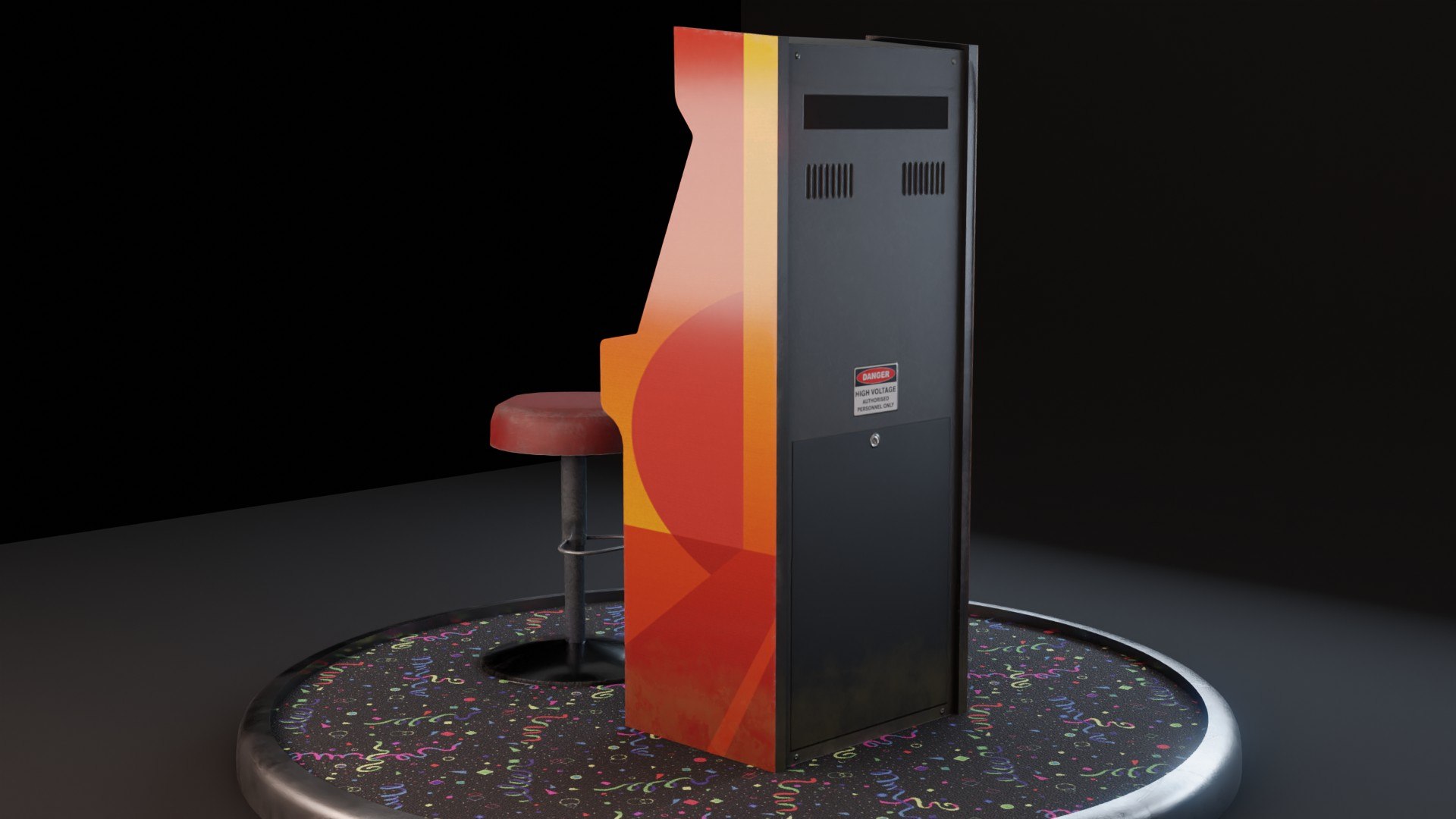 4 arcade machines chair 3D - TurboSquid 1630300