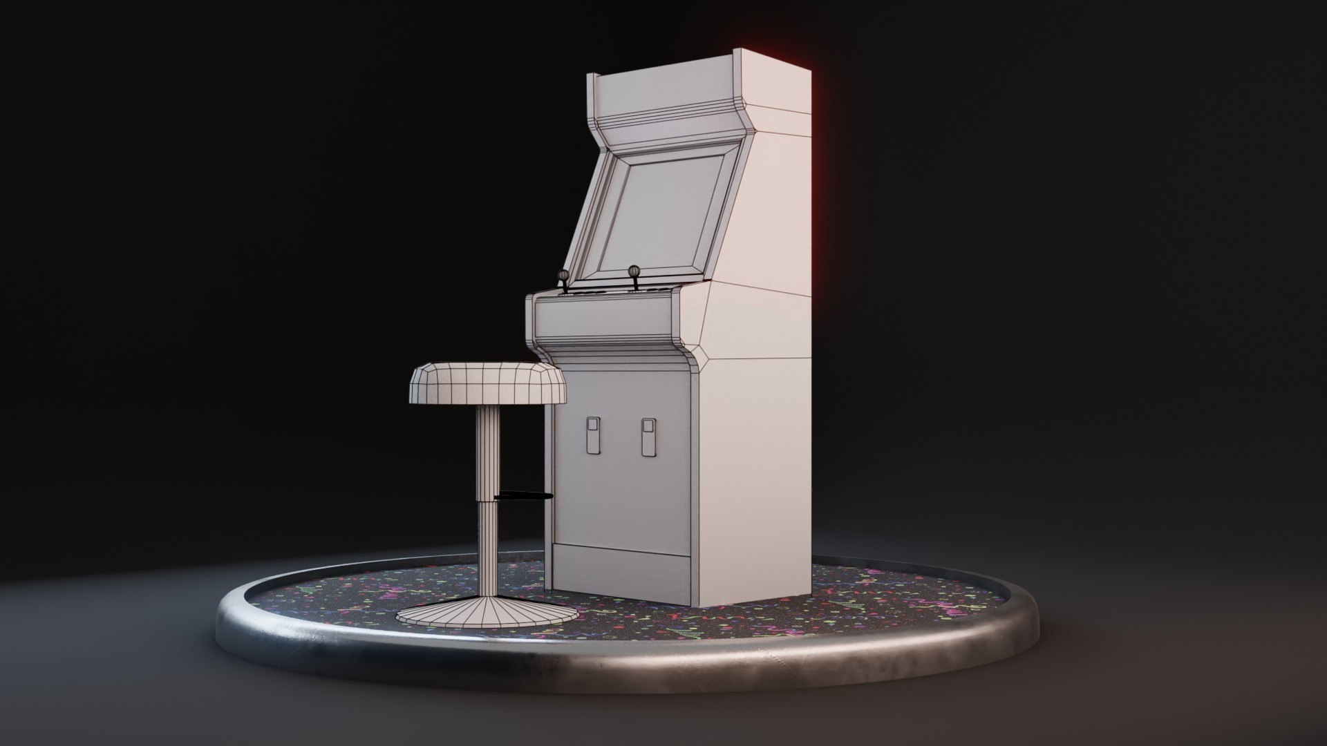 4 Arcade Machines Chair 3D - TurboSquid 1630300