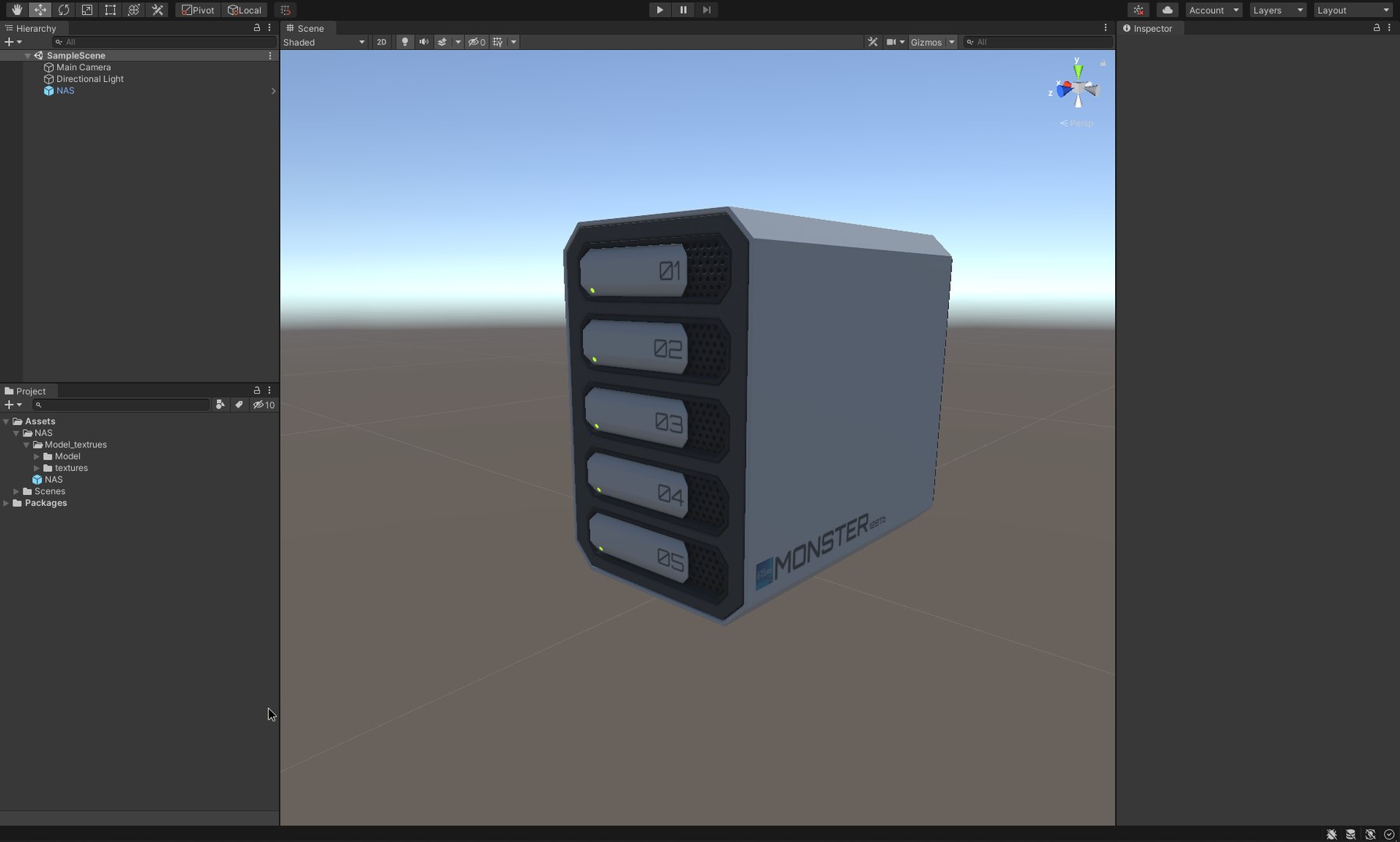 Scifi Network Atached Storage Server Low-poly 3D Model Model ...