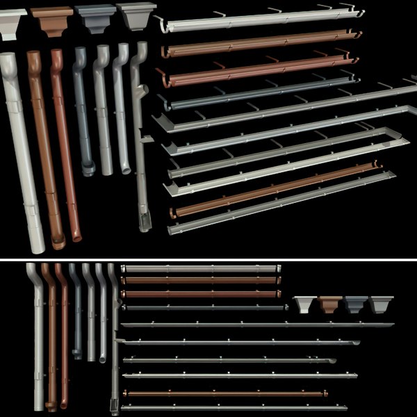 3D Rain Gutter 2 - Full Parametric Revit Family model - TurboSquid 1764673