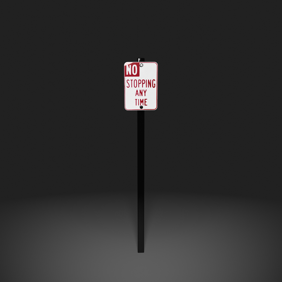 No Stopping Sign 3D - TurboSquid 1845019