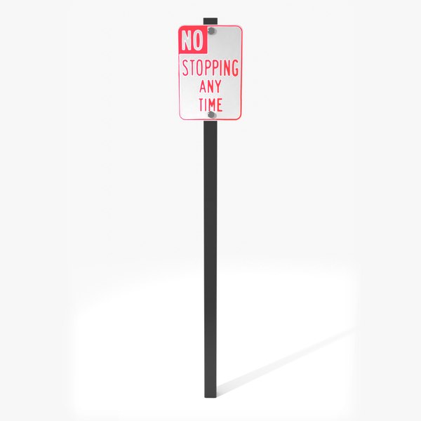 No Stopping Sign 3D - TurboSquid 1845019