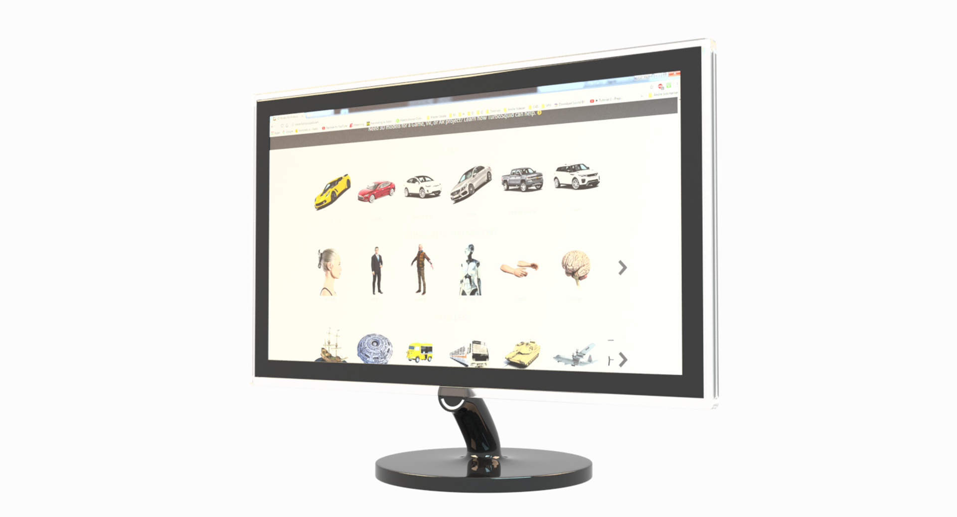 3d Model Of Computer Monitor