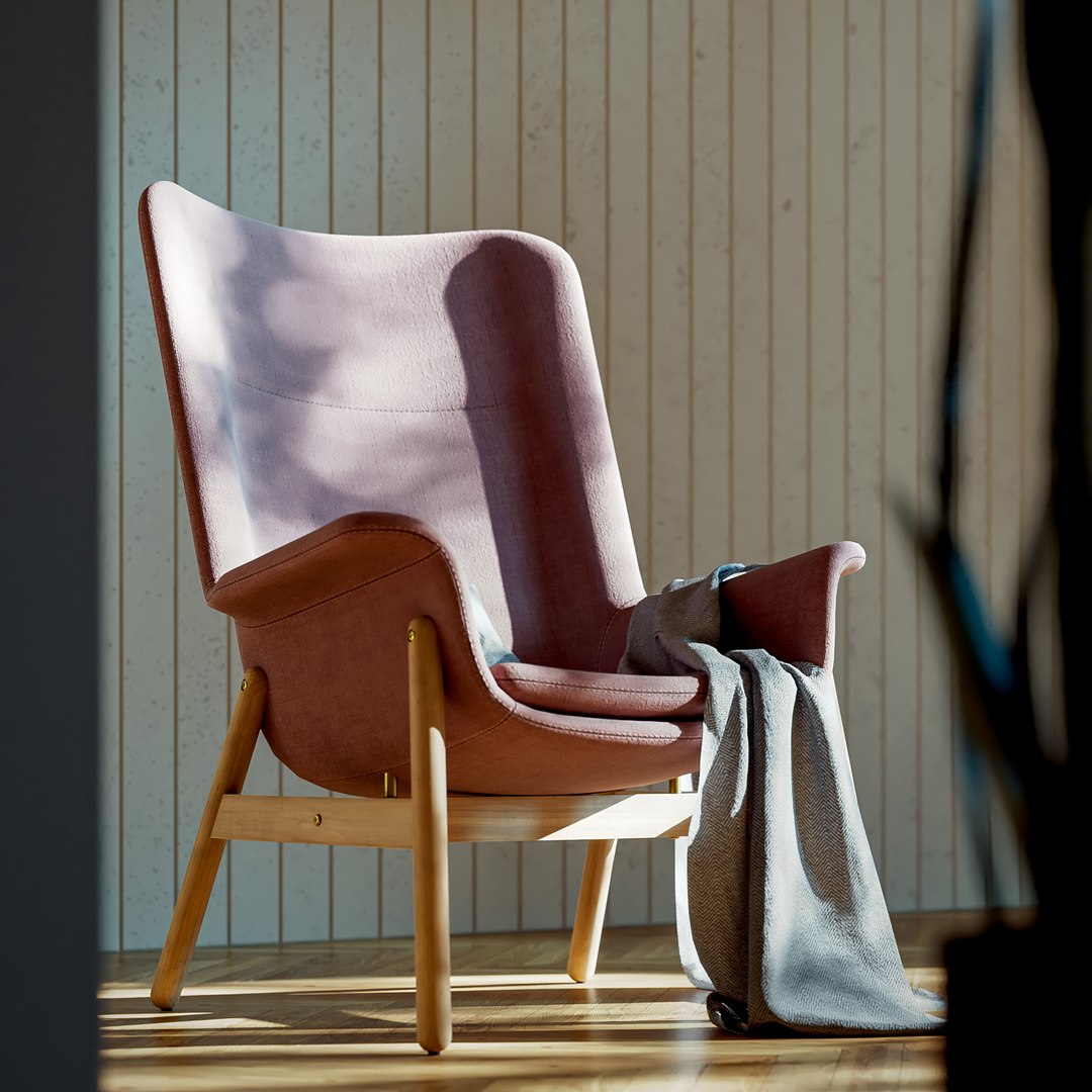 IKEA VEDBO Armchair With High Backrest 3D Model - TurboSquid 2214074
