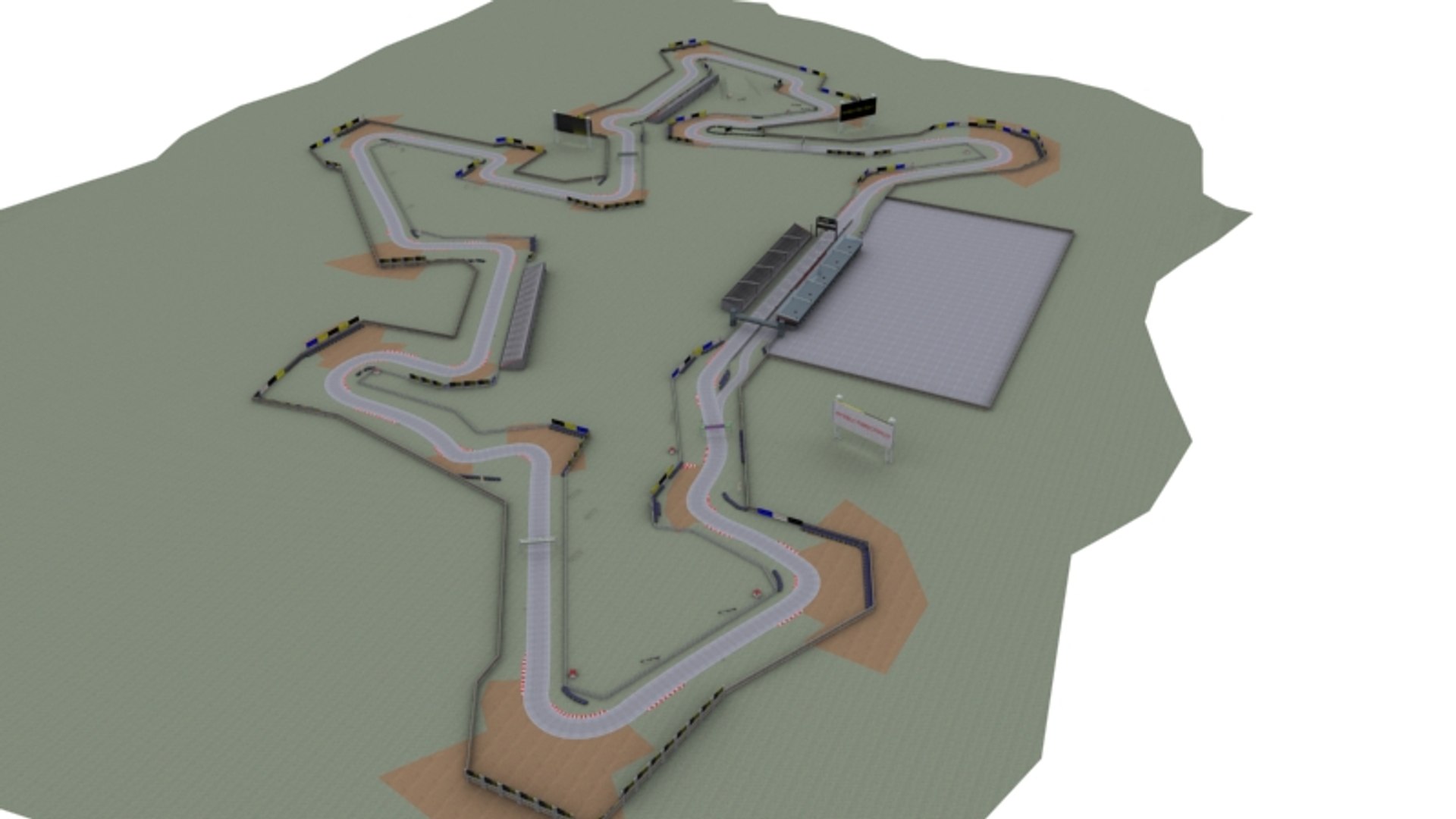 3d Fantasy Racing Track Model