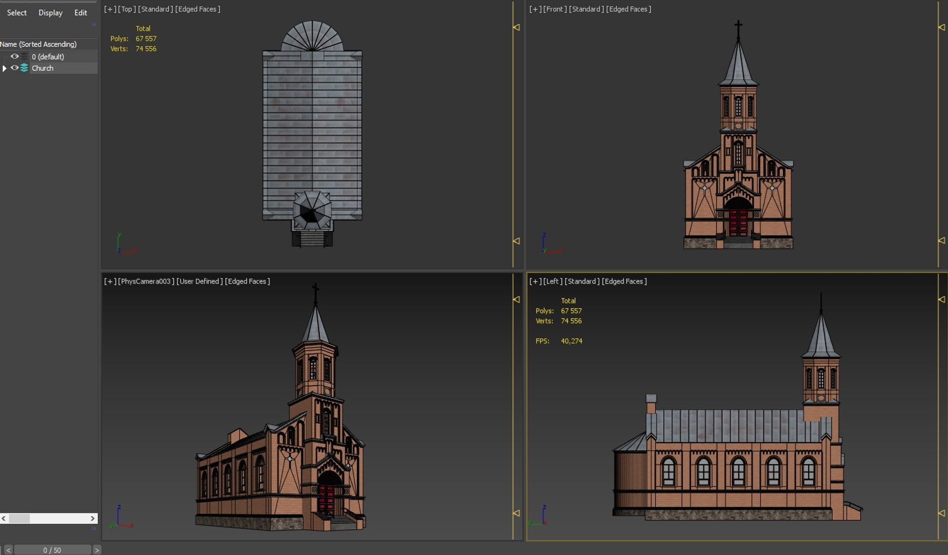3D Chapel - TurboSquid 1412514