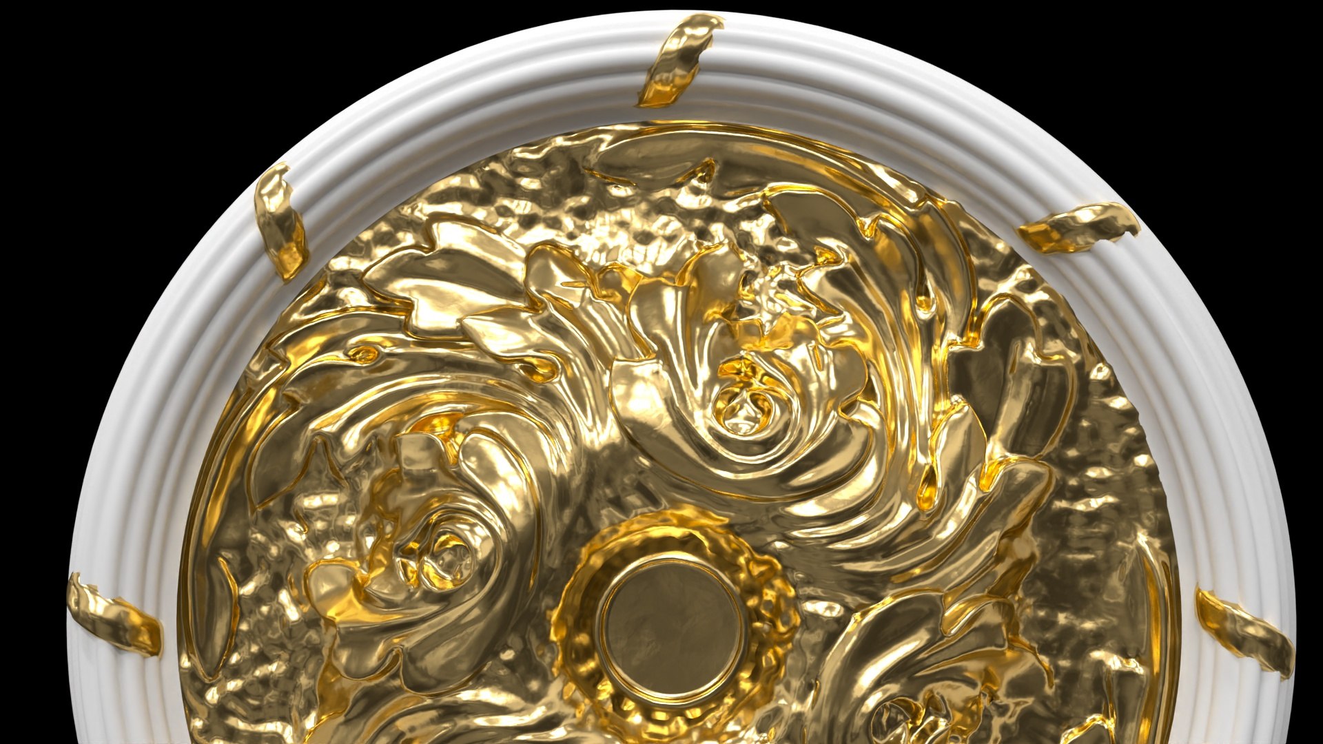 Ceiling Sockets Gypsum Plaster DR201 Model - TurboSquid 2024374