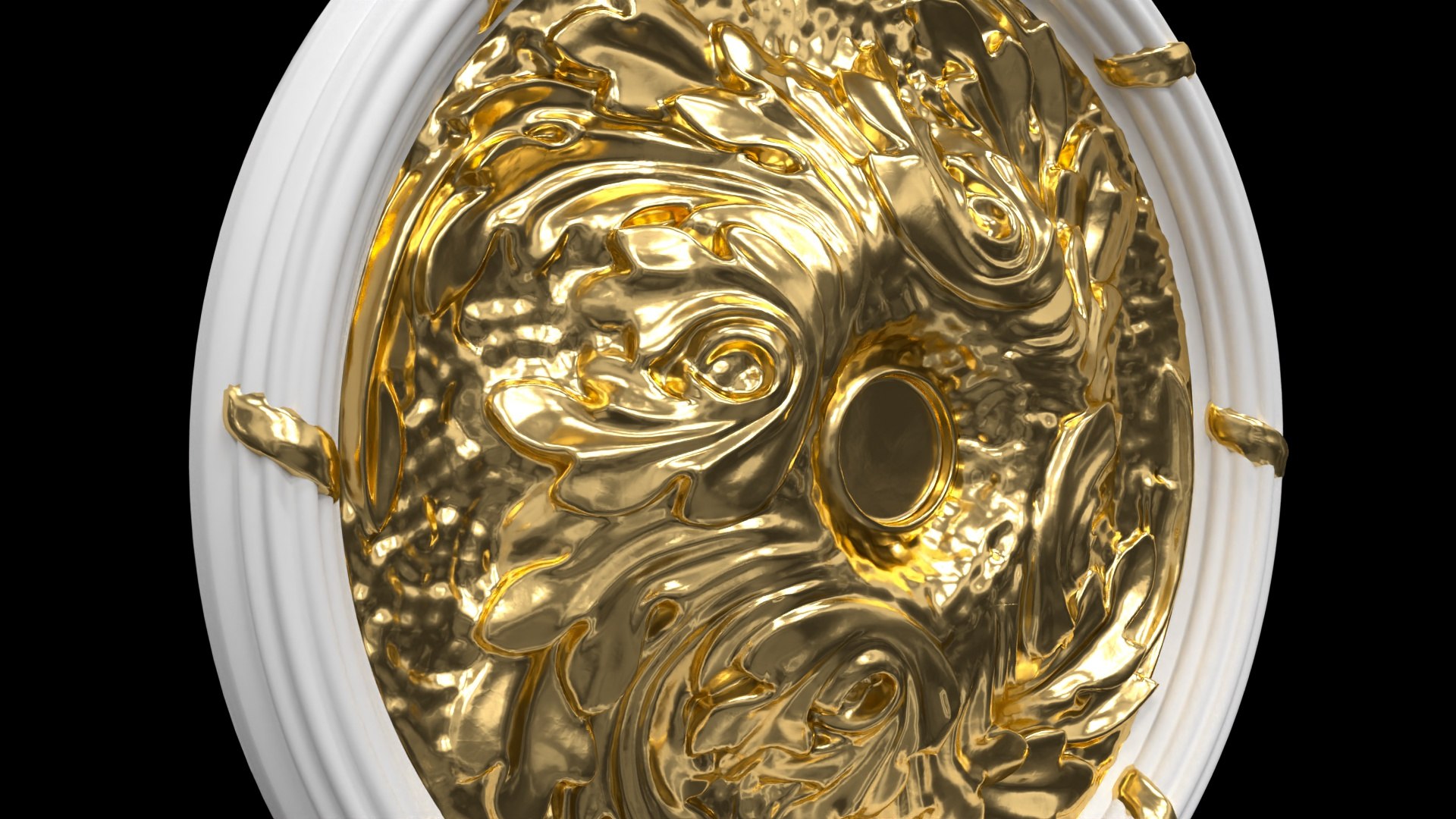 Ceiling Sockets Gypsum Plaster DR201 Model - TurboSquid 2024374