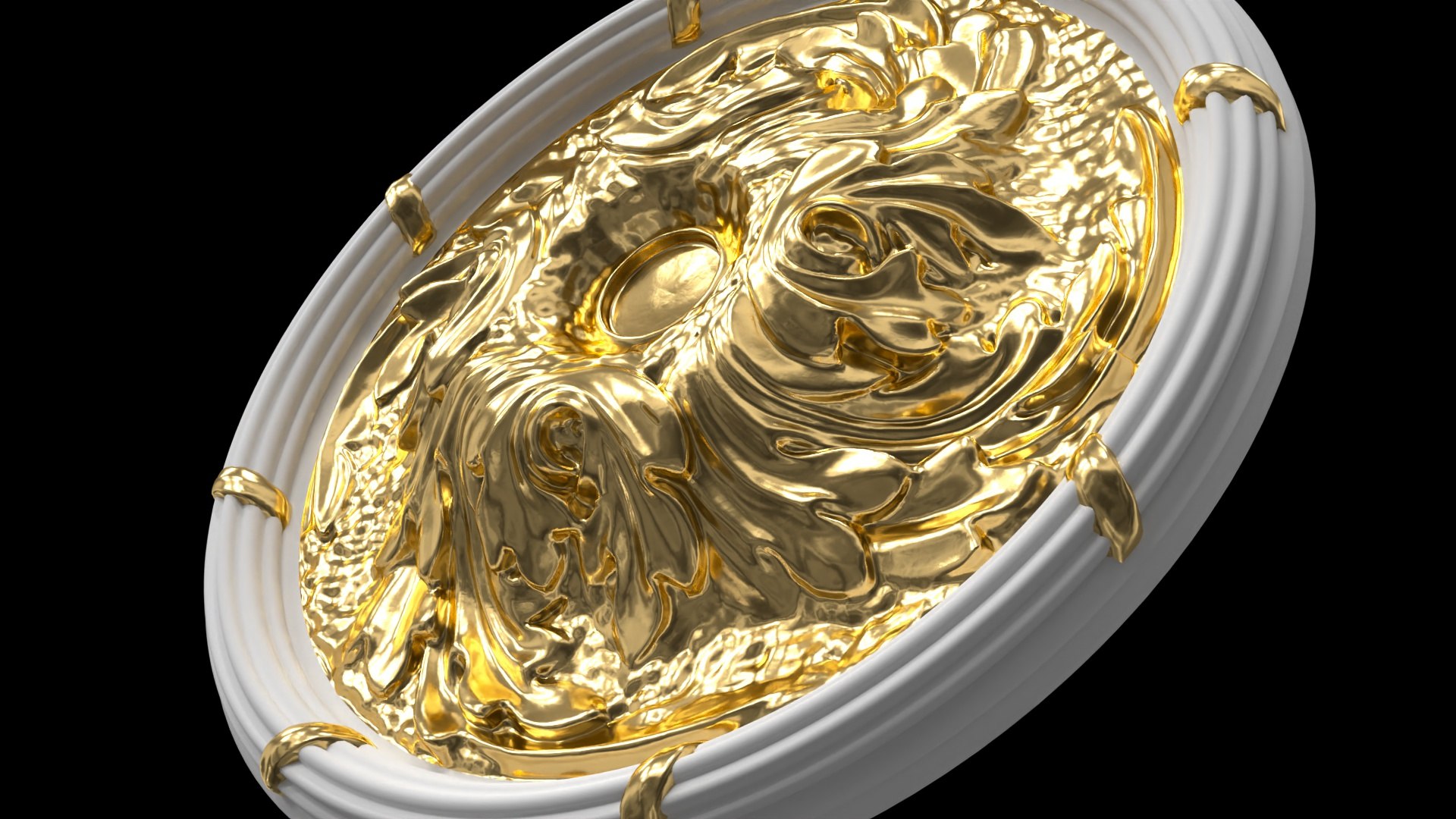 Ceiling Sockets Gypsum Plaster DR201 Model - TurboSquid 2024374