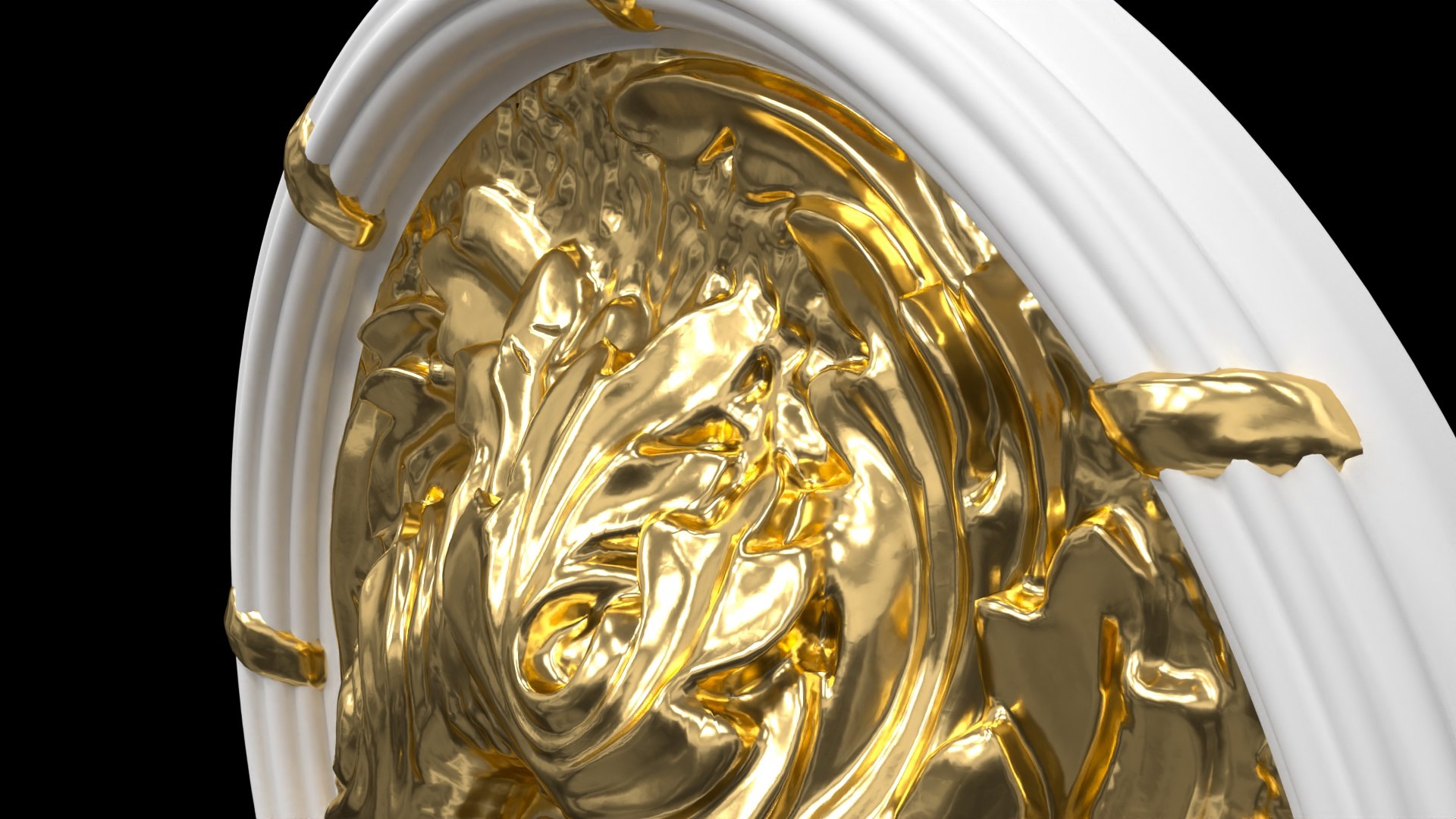 Ceiling Sockets Gypsum Plaster DR201 Model - TurboSquid 2024374