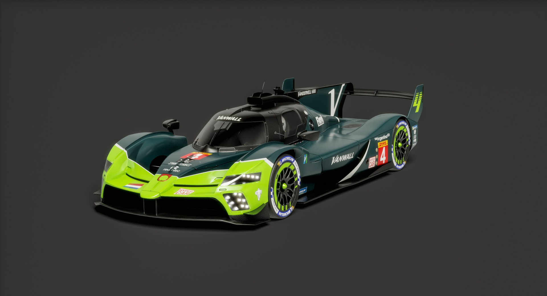 modelo 3d Vanwall Vandervell 680 Hybrid LMH Hypercar WEC Temporada 2023 ...