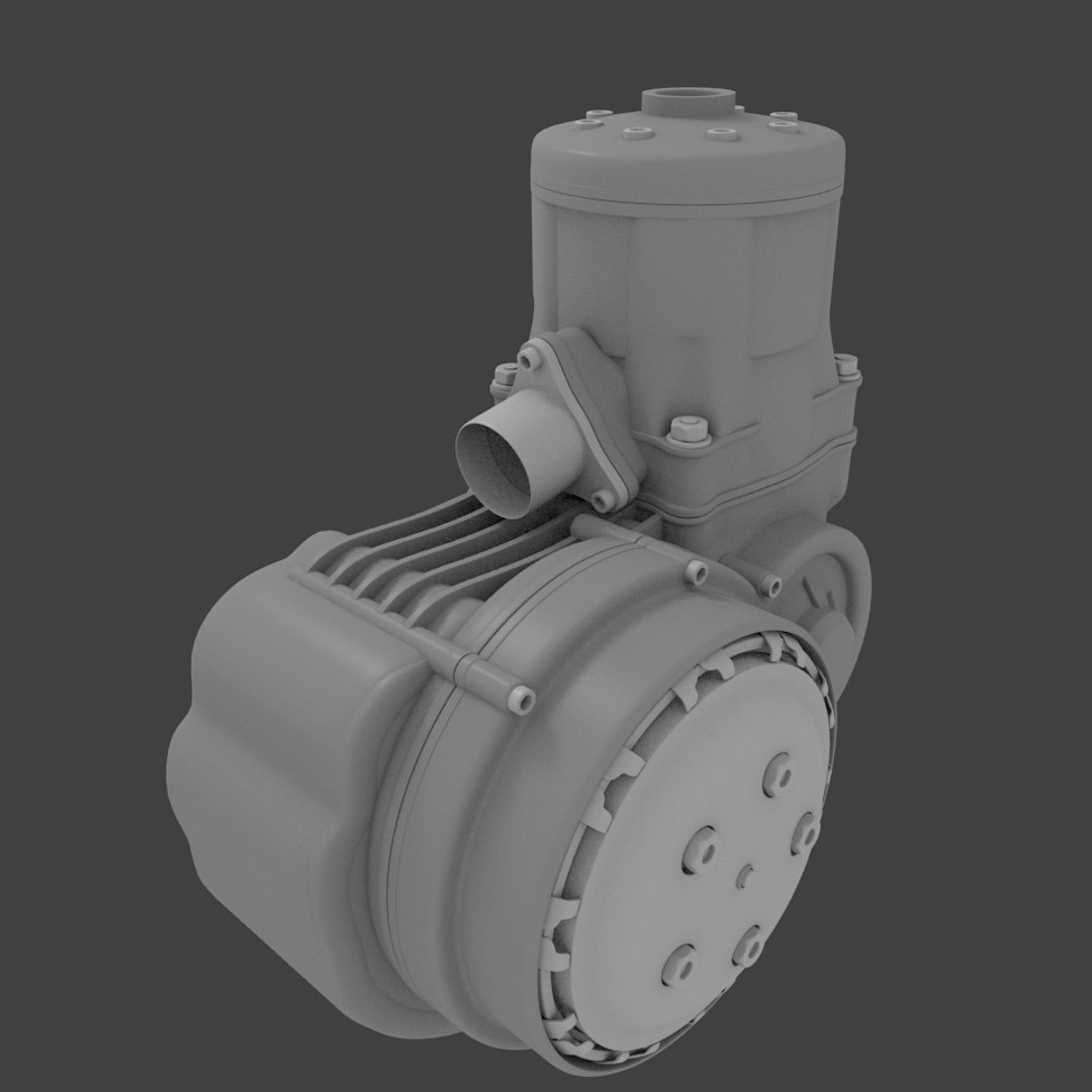 racing kart engine 3d model