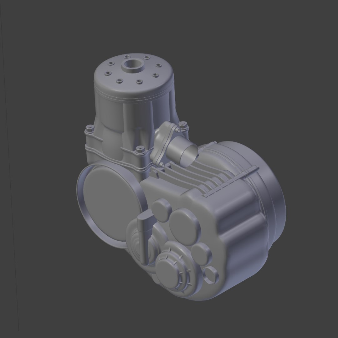 racing kart engine 3d model