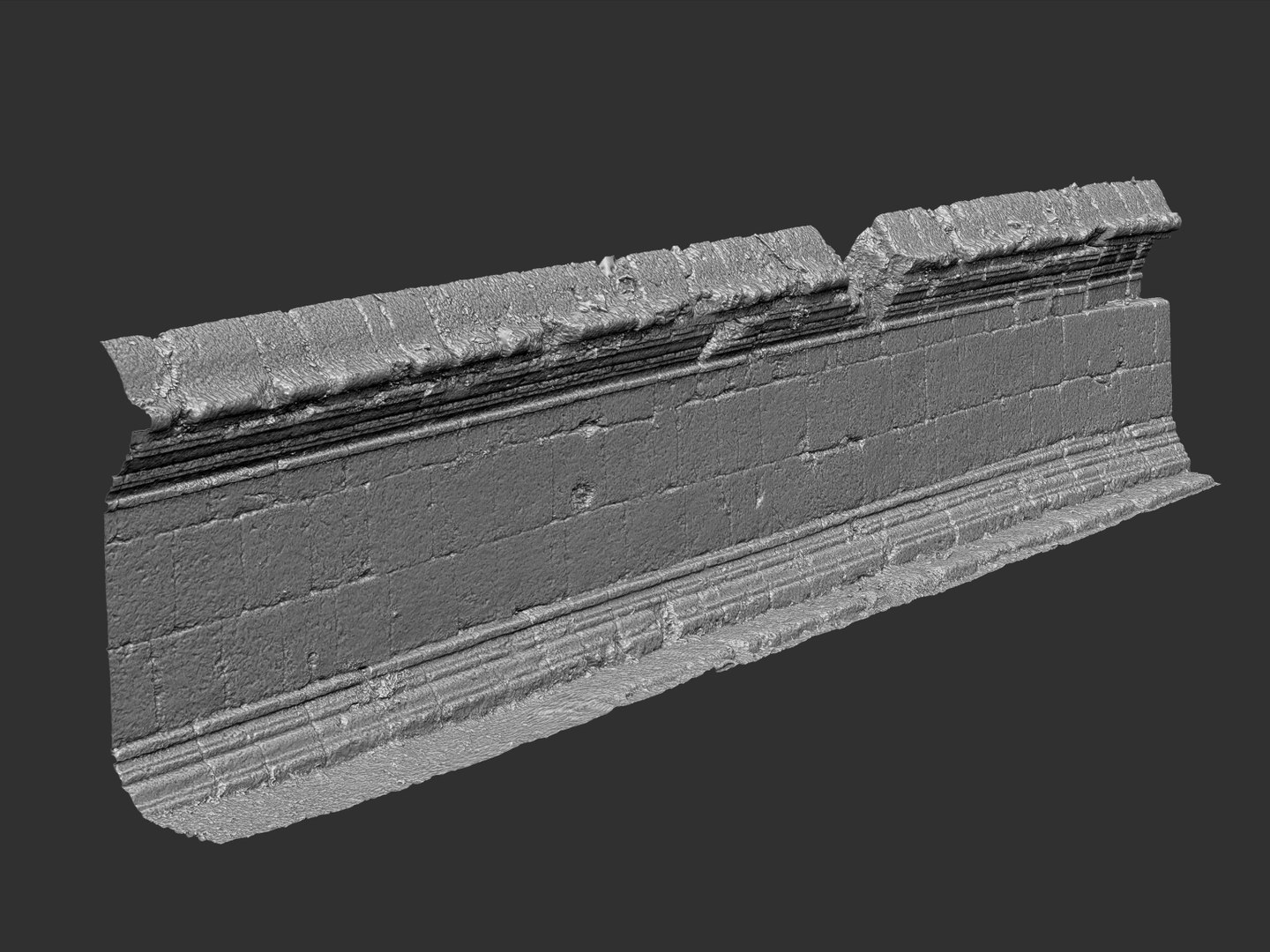3d Acient Walls Pack 10 Model