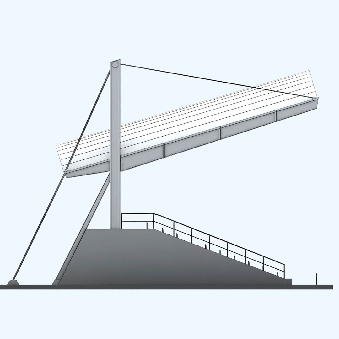 3d Stadium Seating Tribune Model