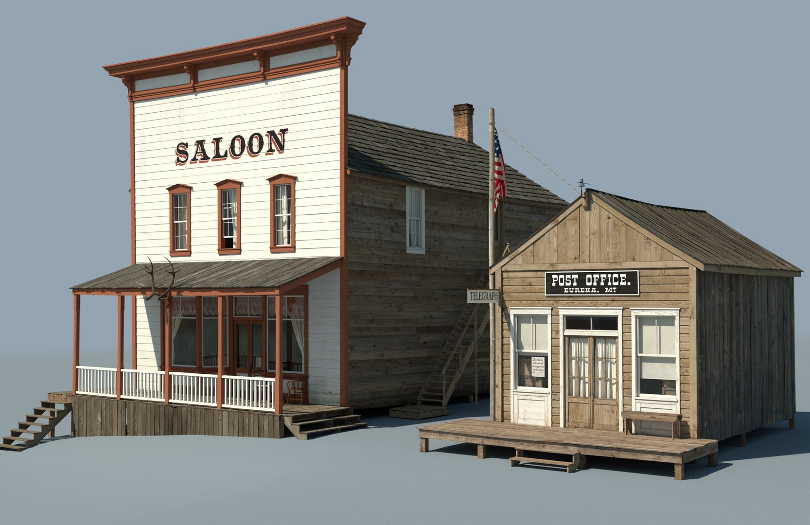 Frontier Saloon 3D Model - TurboSquid 1297432