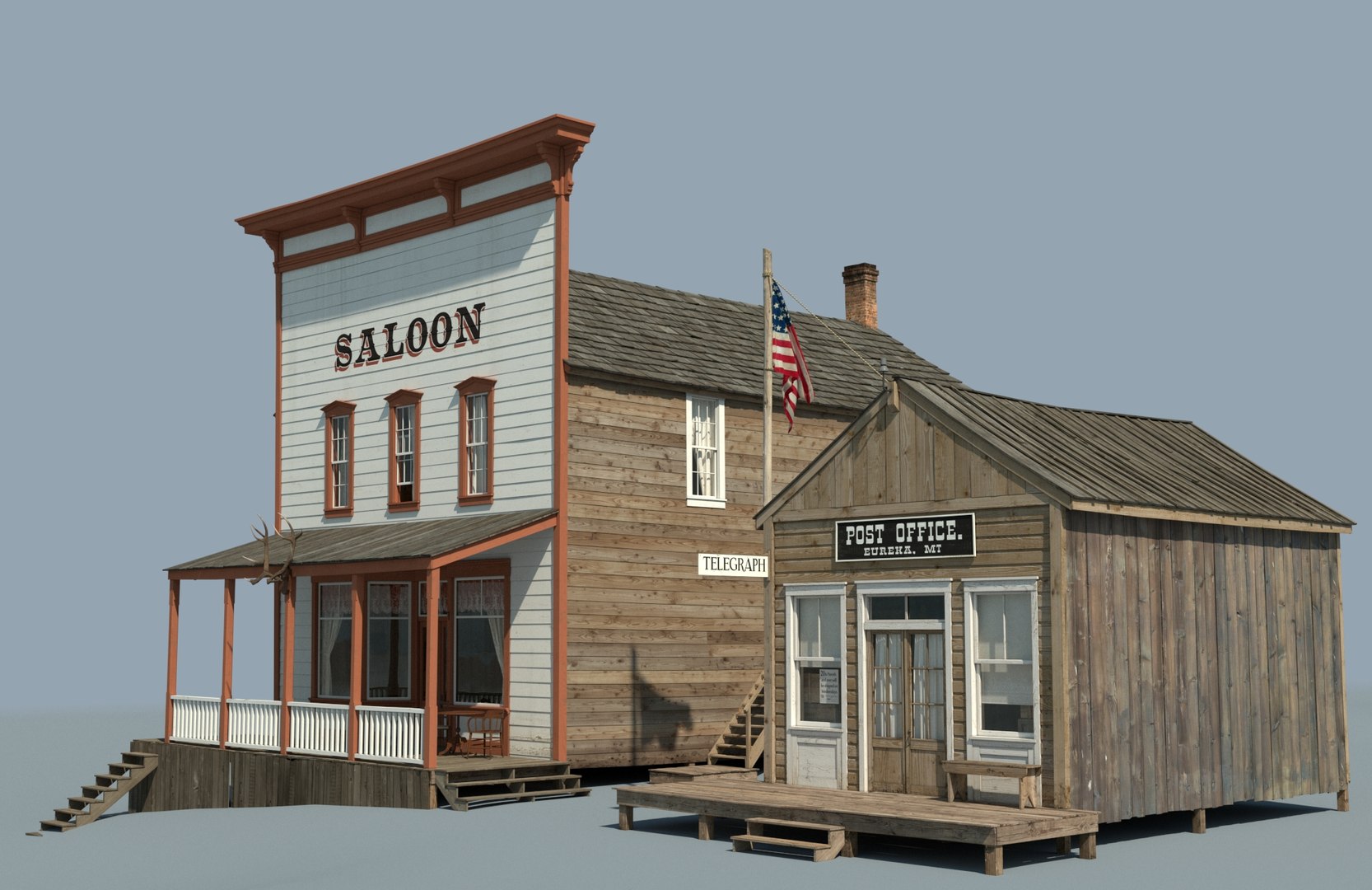 Frontier Saloon 3D Model - TurboSquid 1297432