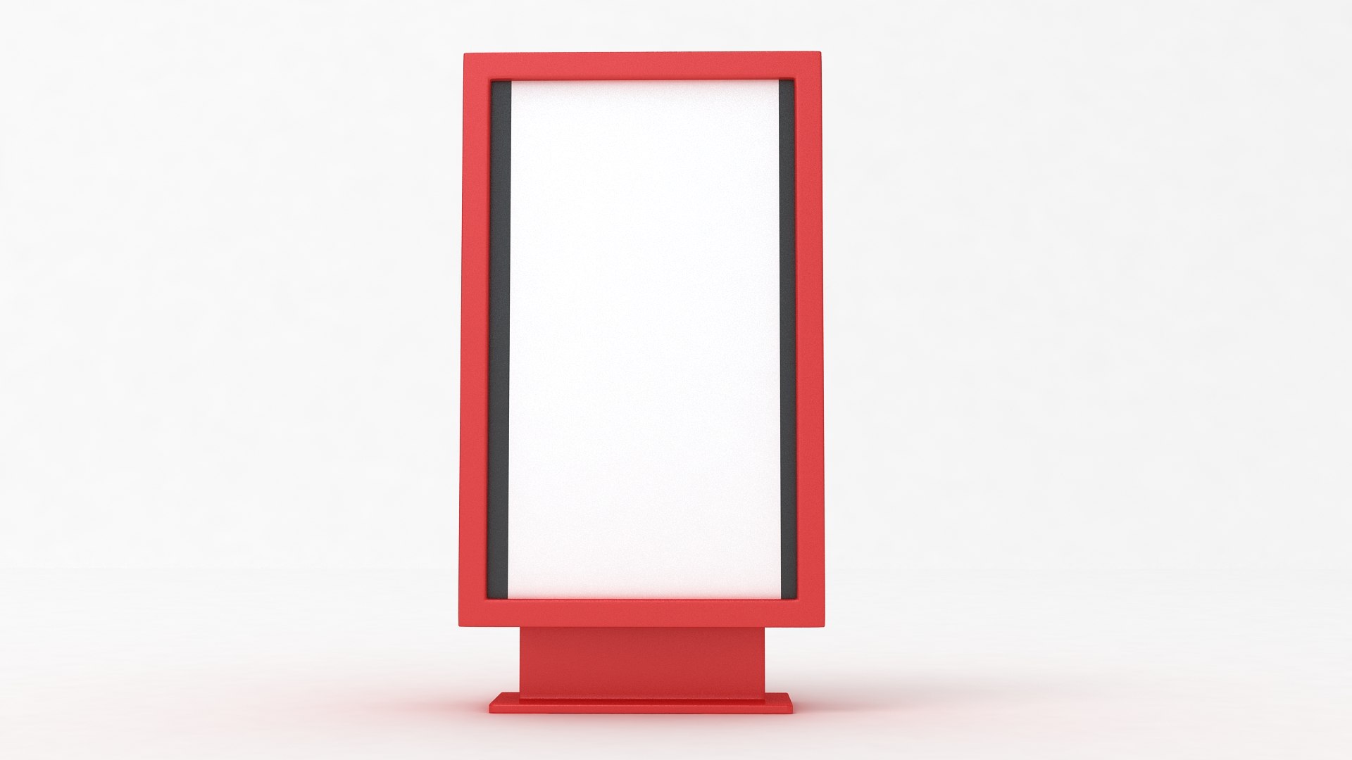 3D Red Billboard model - TurboSquid 1959065