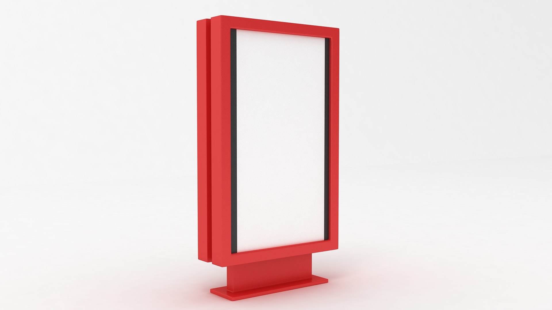 3D Red Billboard model - TurboSquid 1959065