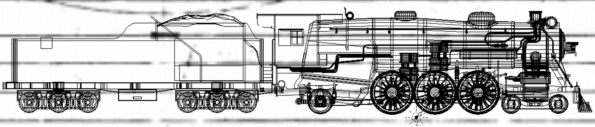 3D Southern Ps-4 Locomotive Steam Model - TurboSquid 1267435