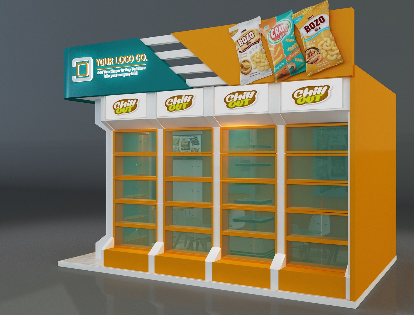 3D Booth Exhibition Stand A622c Model - TurboSquid 2159677