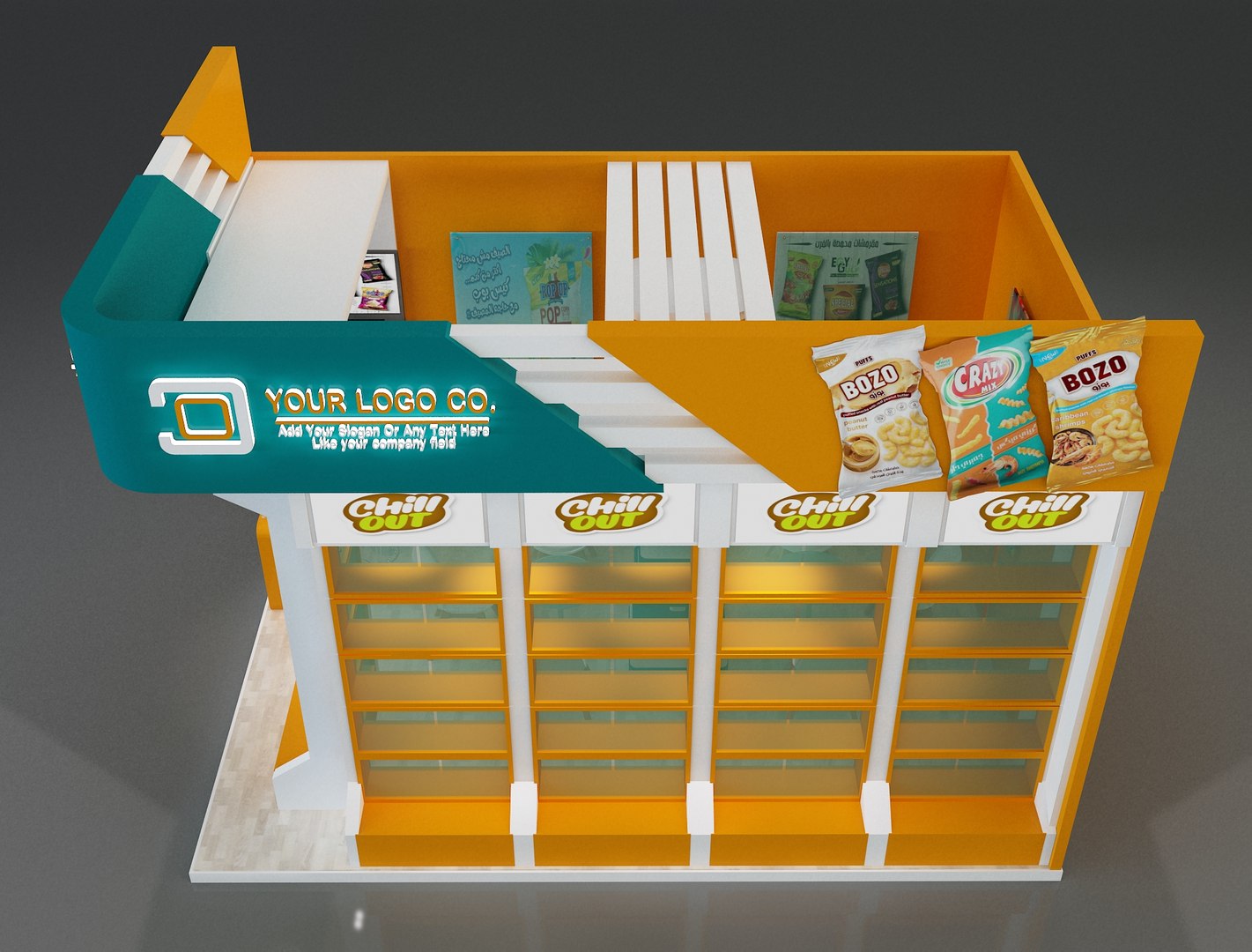 3D Booth Exhibition Stand A622c Model - TurboSquid 2159677