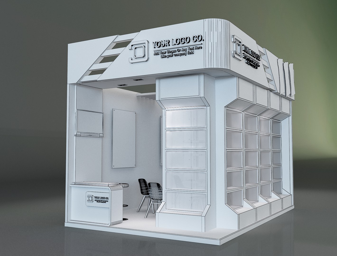 3D Booth Exhibition Stand A622c Model - TurboSquid 2159677